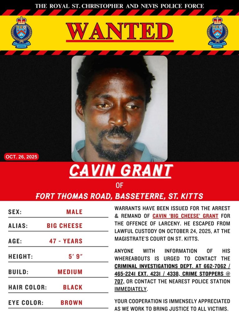 WANTED: Cavin “Big Cheese” Grant – NevisPages.com